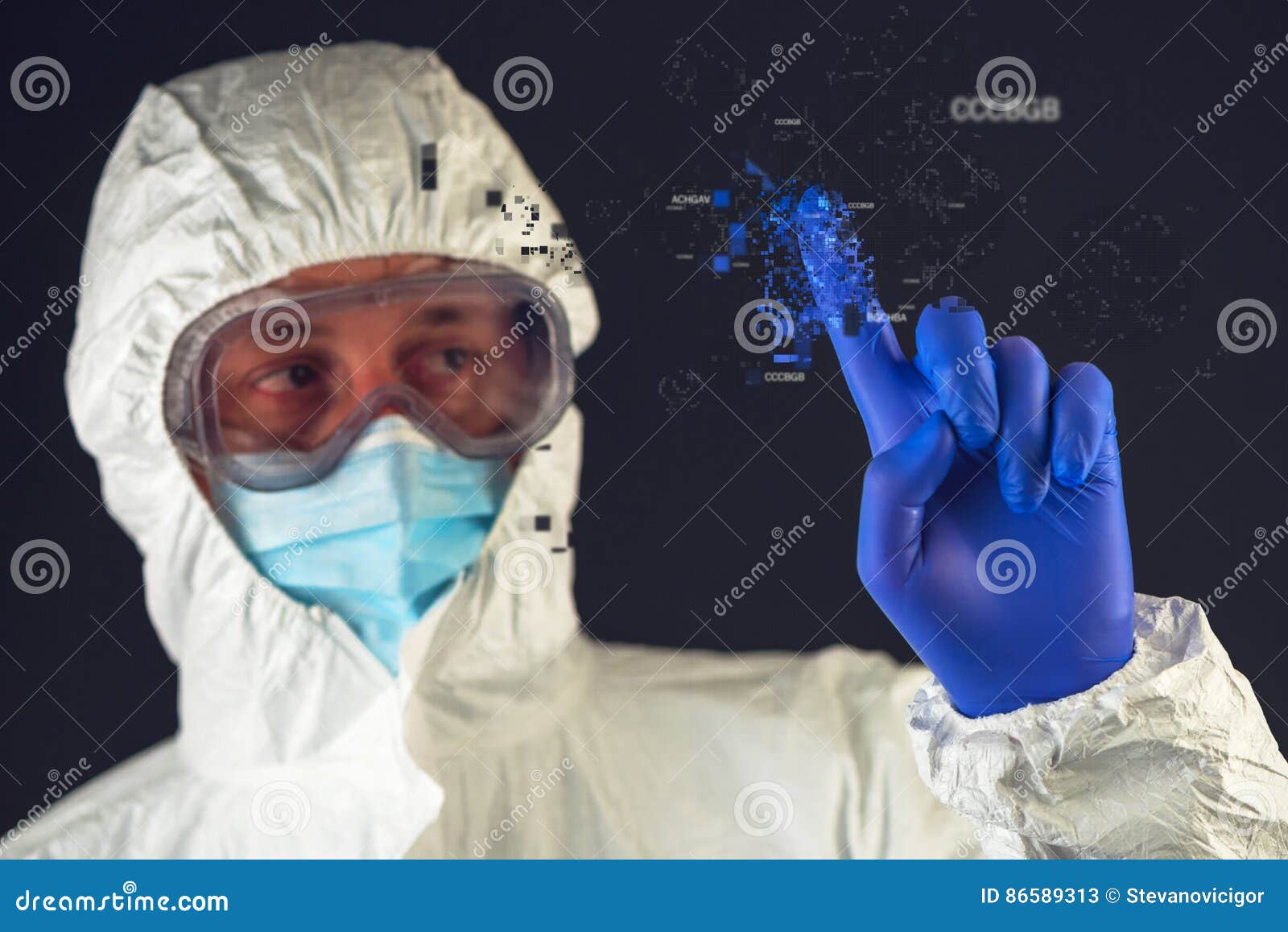 Genetic Engineering and Science, Scientist Working in Laboratory Stock ...