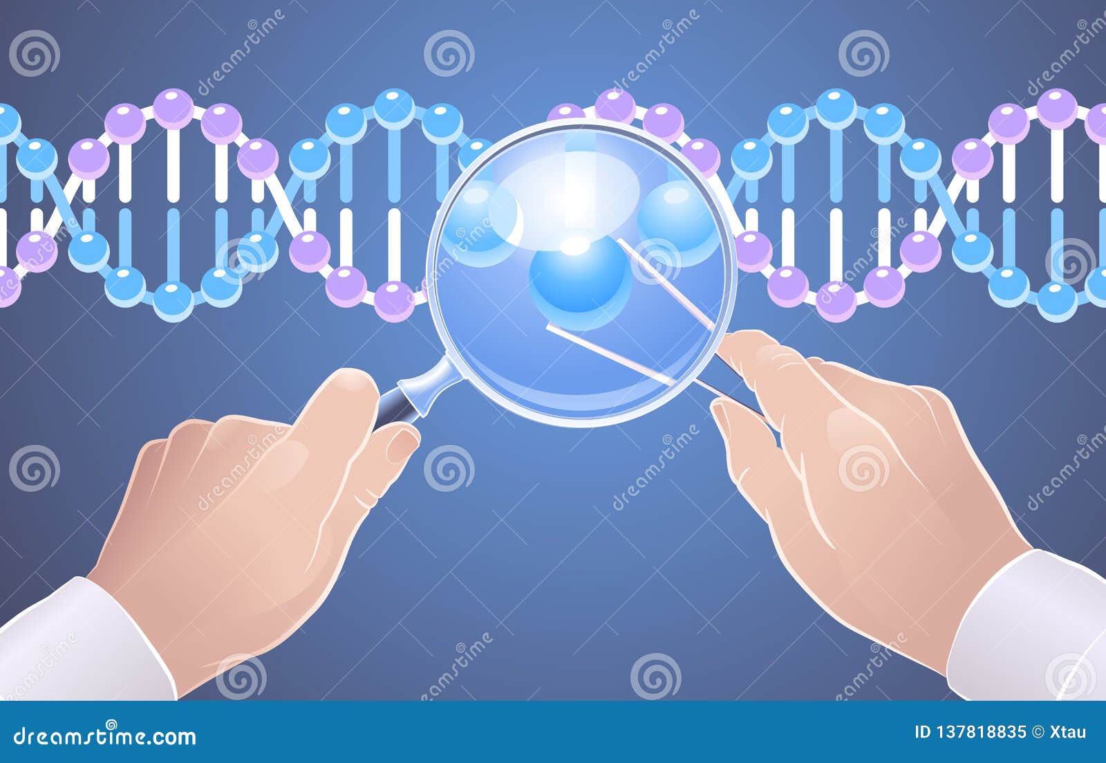 Genetic Engineering stock vector. Illustration of biology - 137818835