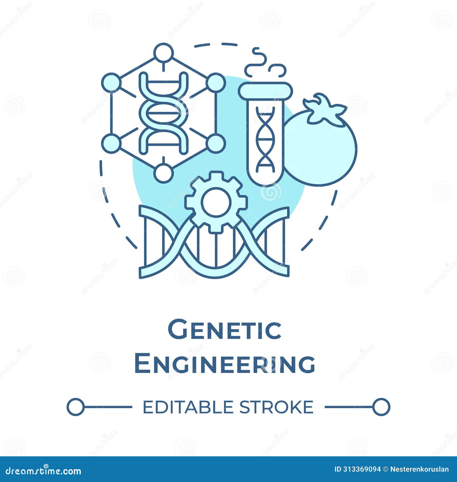 Genetic Engineering Soft Blue Concept Icon Stock Vector - Illustration ...