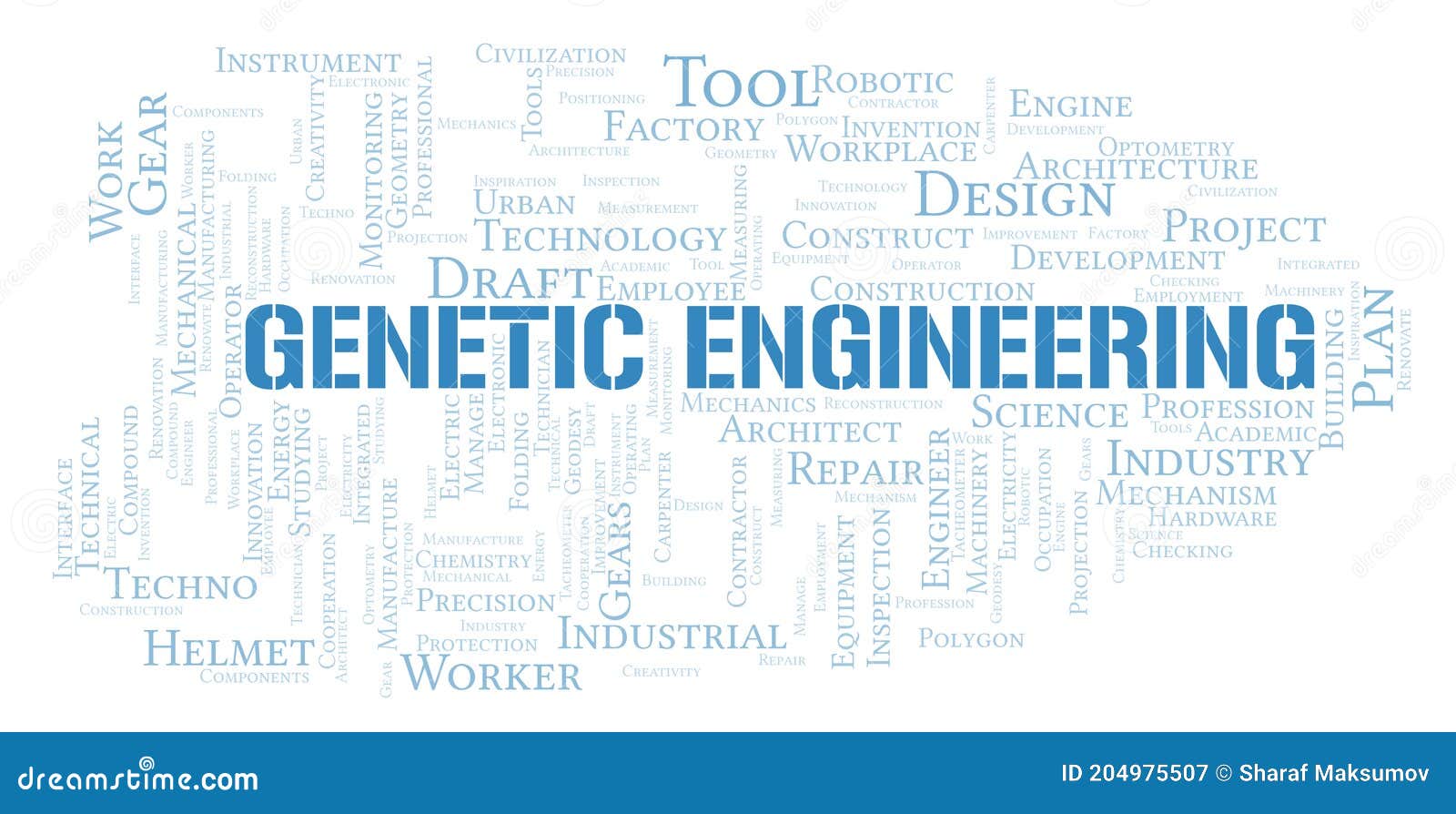 Genetic Engineering Typography Word Cloud Create with the Text only ...
