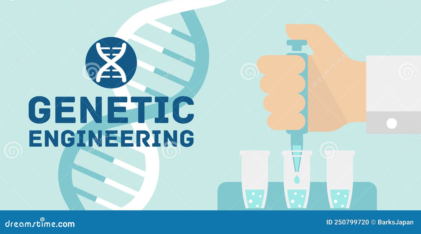 Genetic Engineering Vector Banner Illustration Stock Vector ...