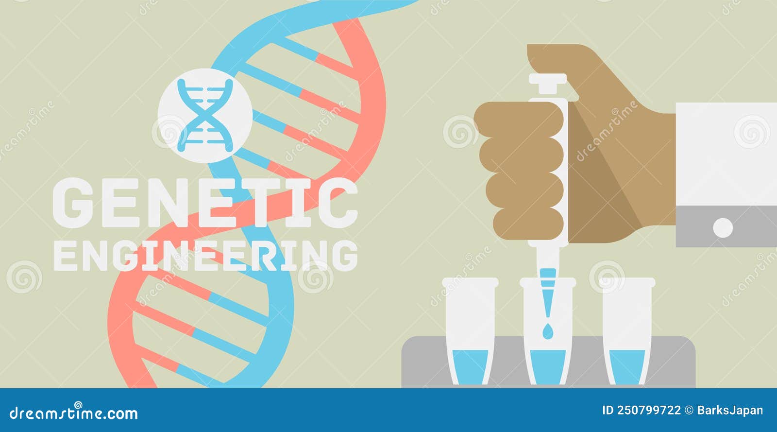 Genetic Engineering Vector Banner Illustration Stock Vector ...