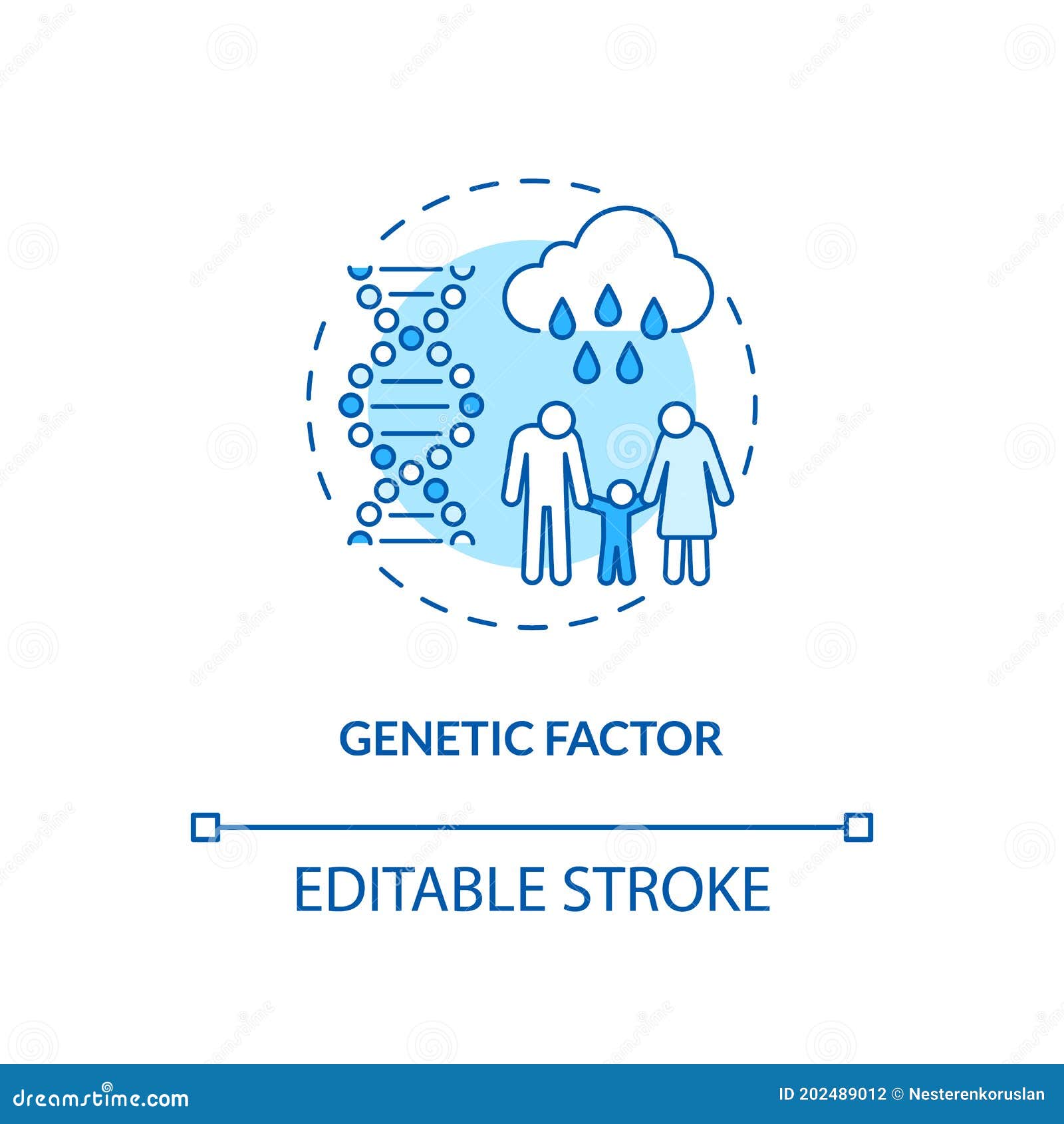 Genetic Factor Concept Icon Vector Illustration | CartoonDealer.com ...