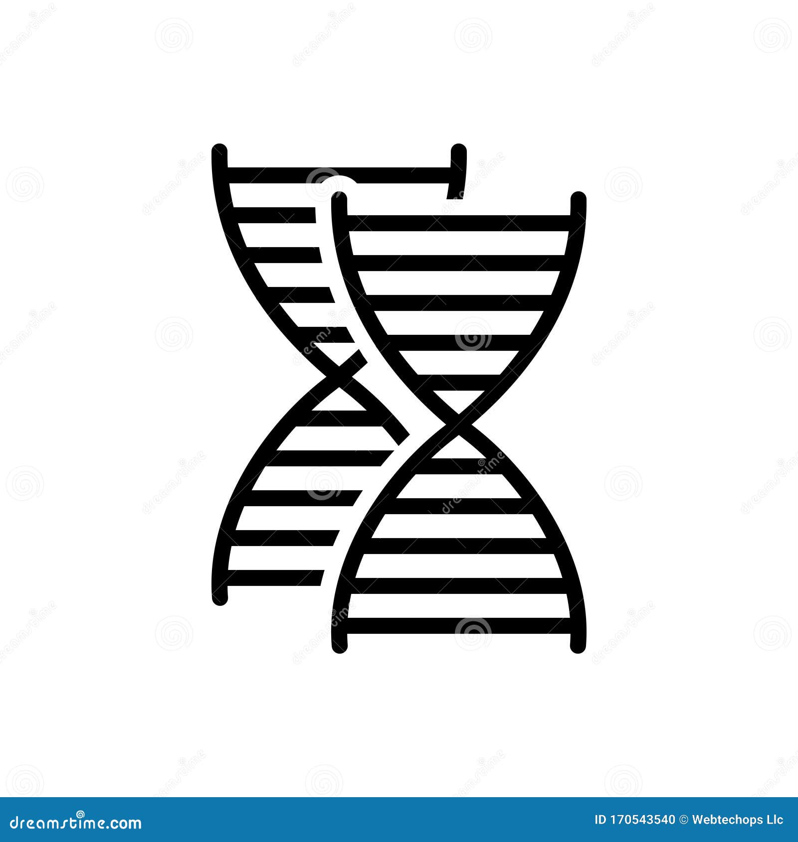 Black Solid Icon for Genetic, Heredity and Medical Stock Vector ...