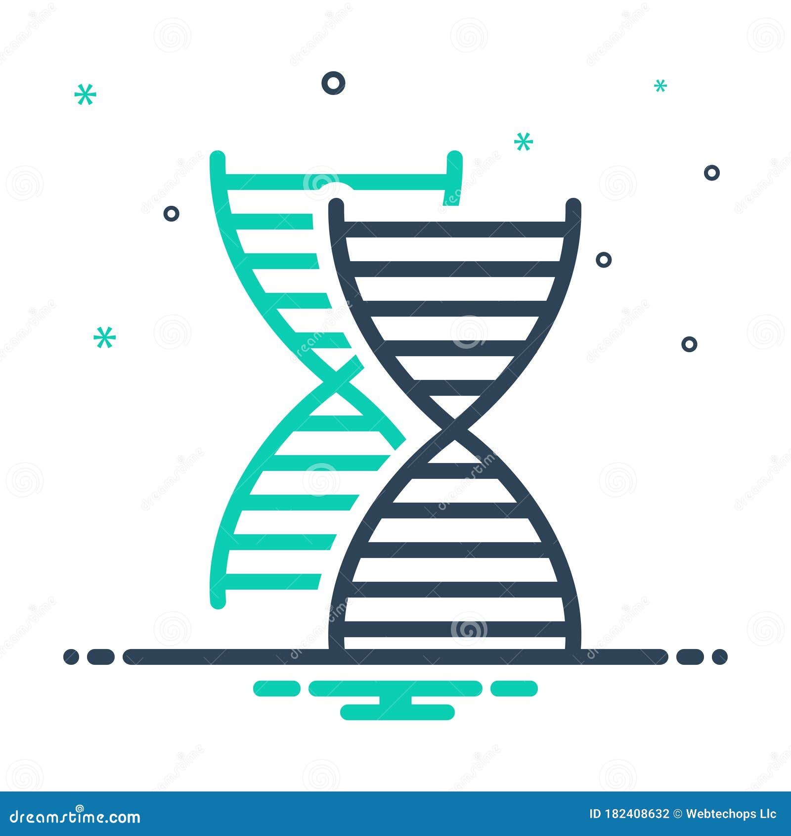 Mix Icon for Genetic, Heredity and Medical Stock Vector - Illustration ...