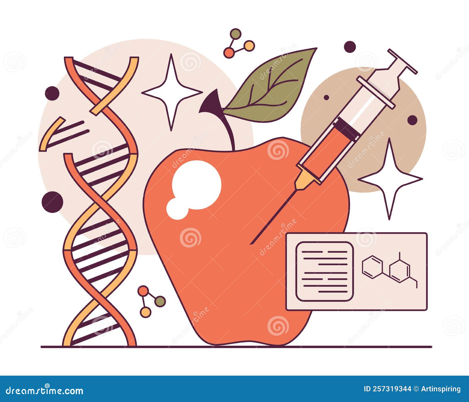 Genetic Modificated Organism or GMO. Biotechnology, Food Improvement ...
