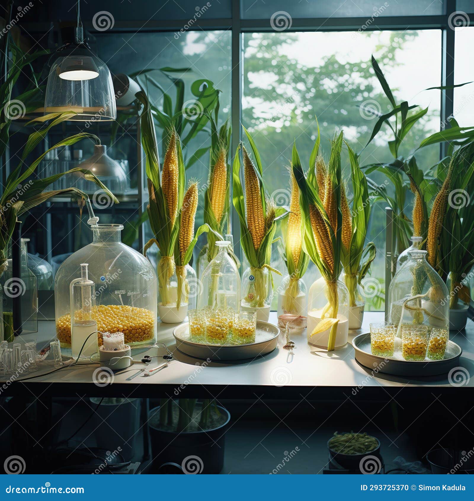 Genetic Modification Corn in the Laboratory, Vegetable Modification ...