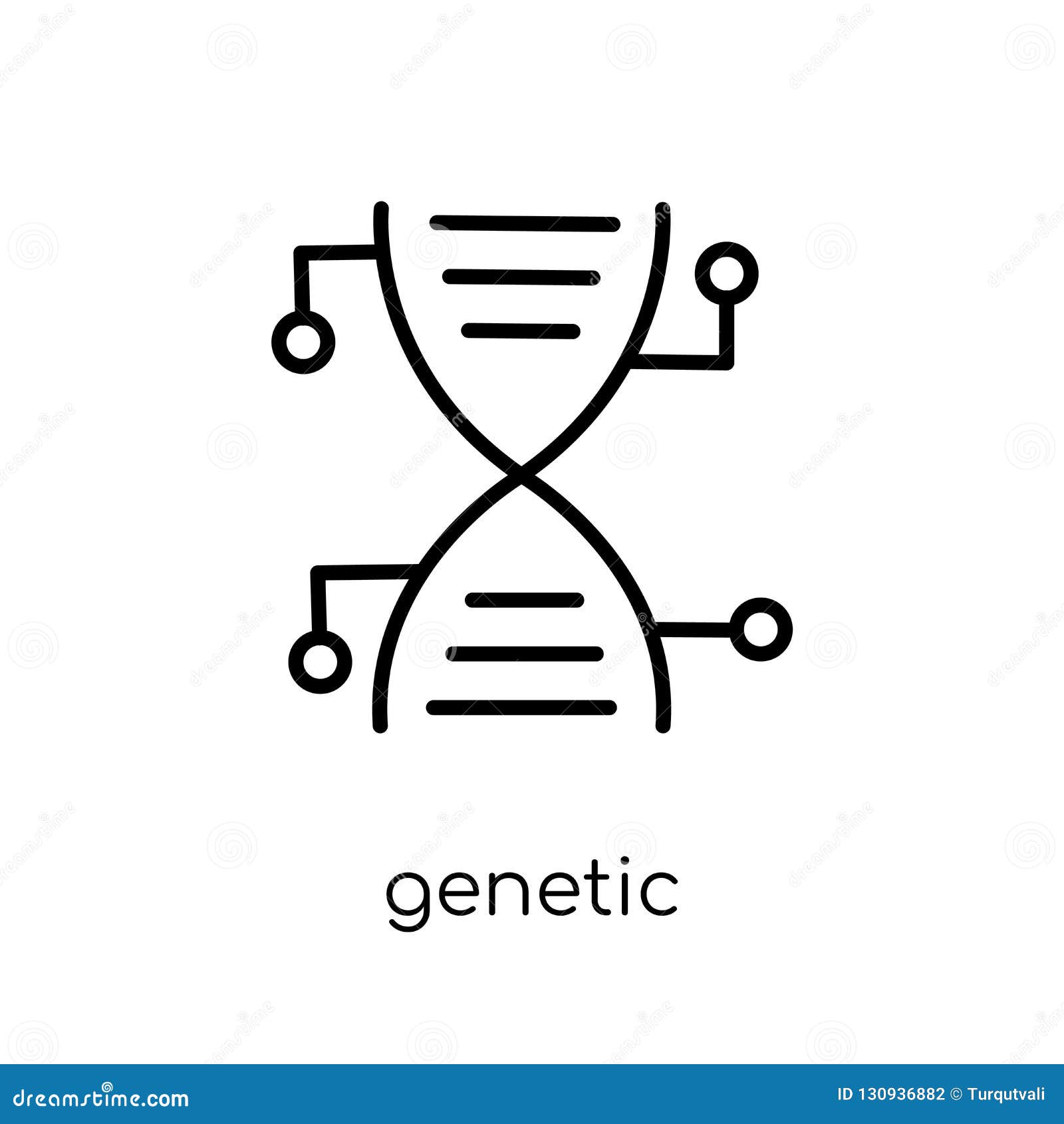 Genetic Modification Icon. Trendy Modern Flat Linear Vector Gene Stock ...