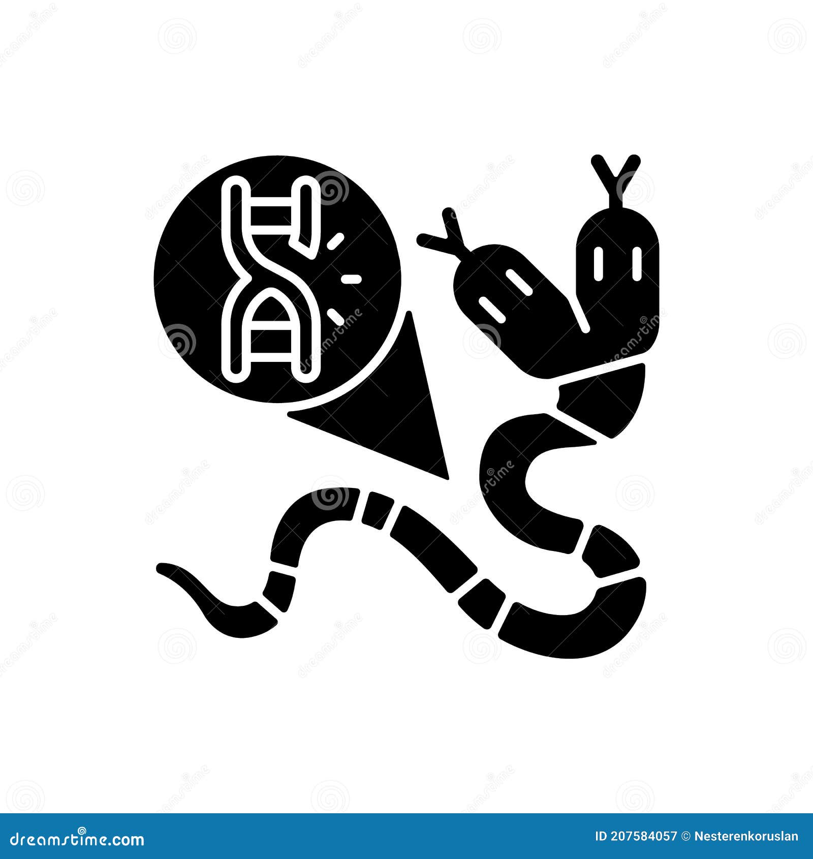 Genetic Mutation Normal DNA And Helix With Mutated Gene Cartoon Vector ...