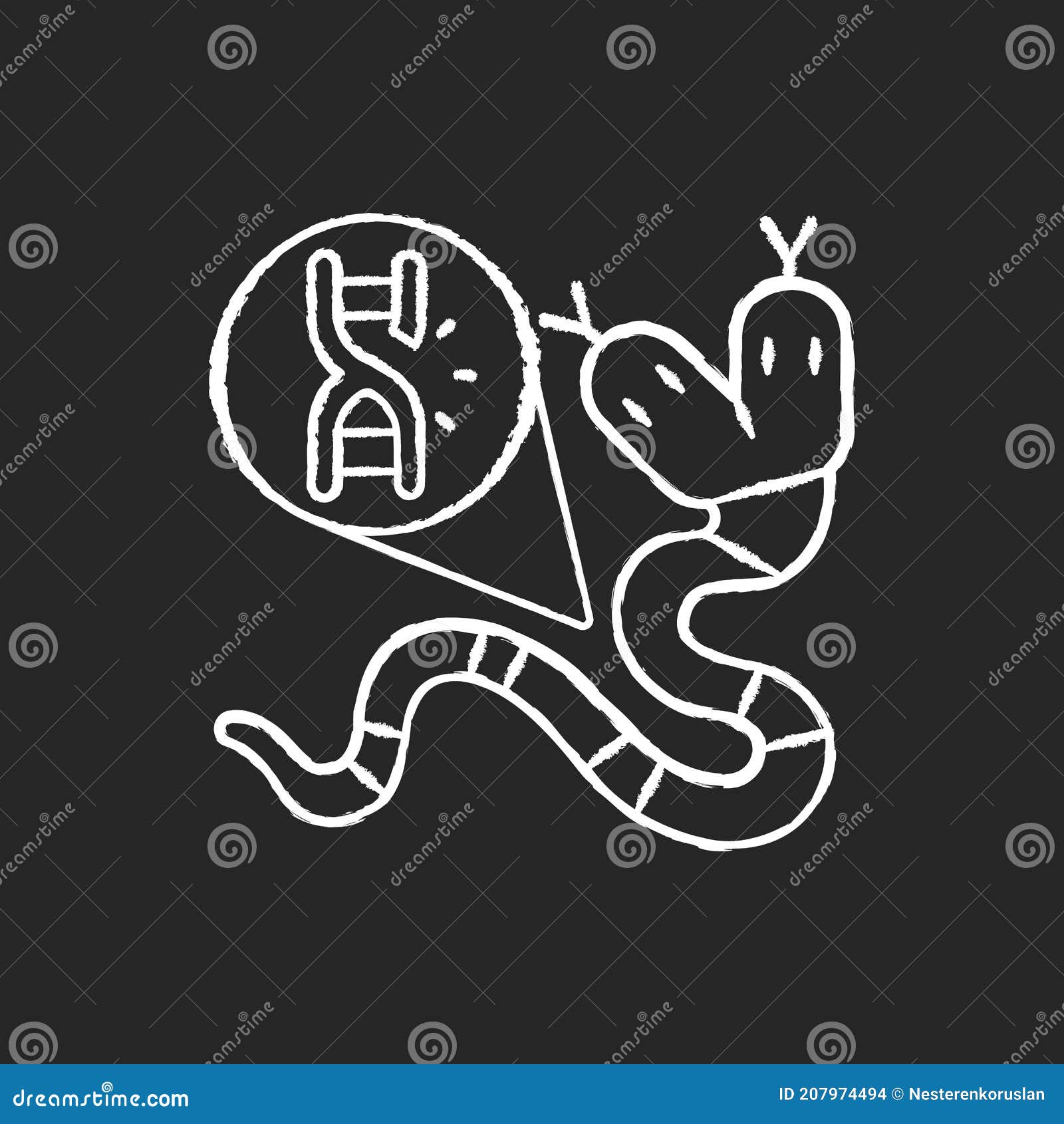 Genetic Mutation, Conceptual 3D Illustration. Double Stranded DNA With ...