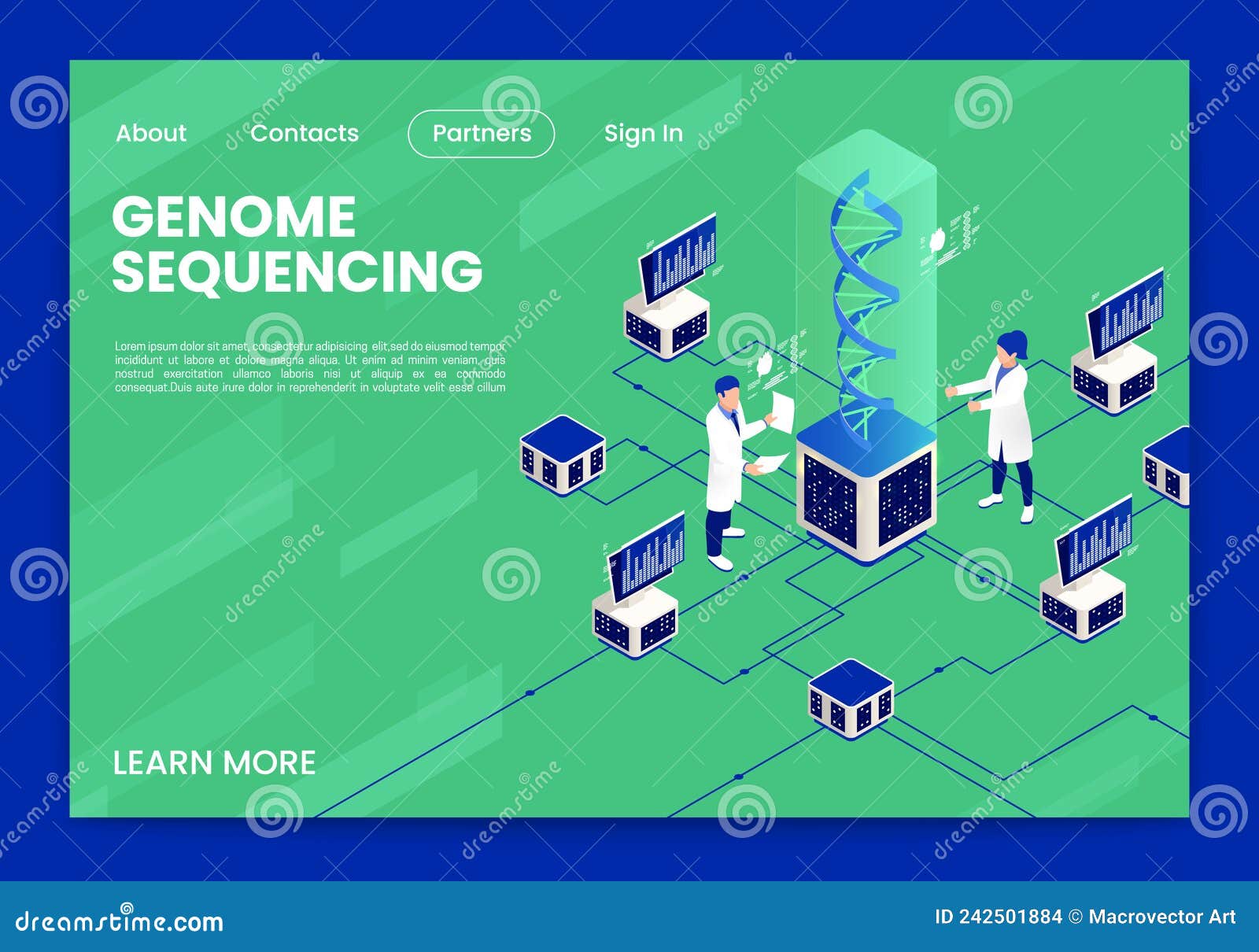 Genetic Page Design stock vector. Illustration of layout - 242501884