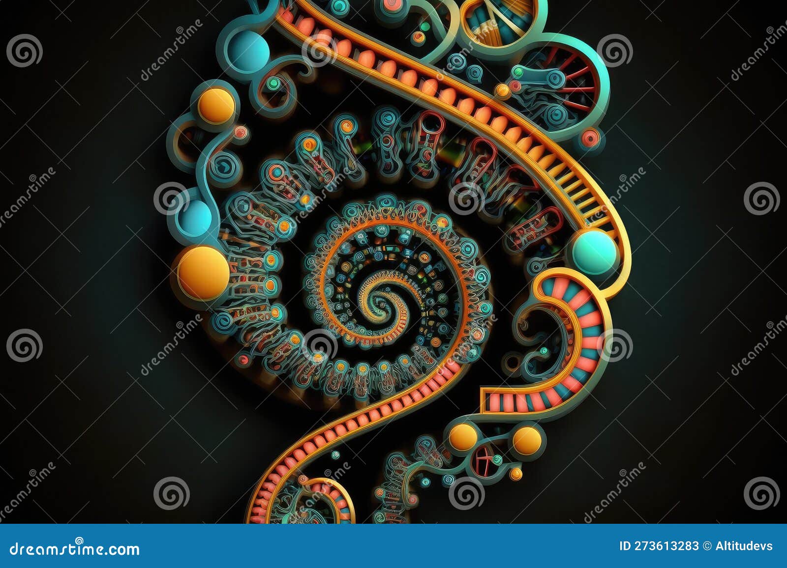 Genetic Programming Algorithm Generating Solutions To Complex Problem Stock Illustration