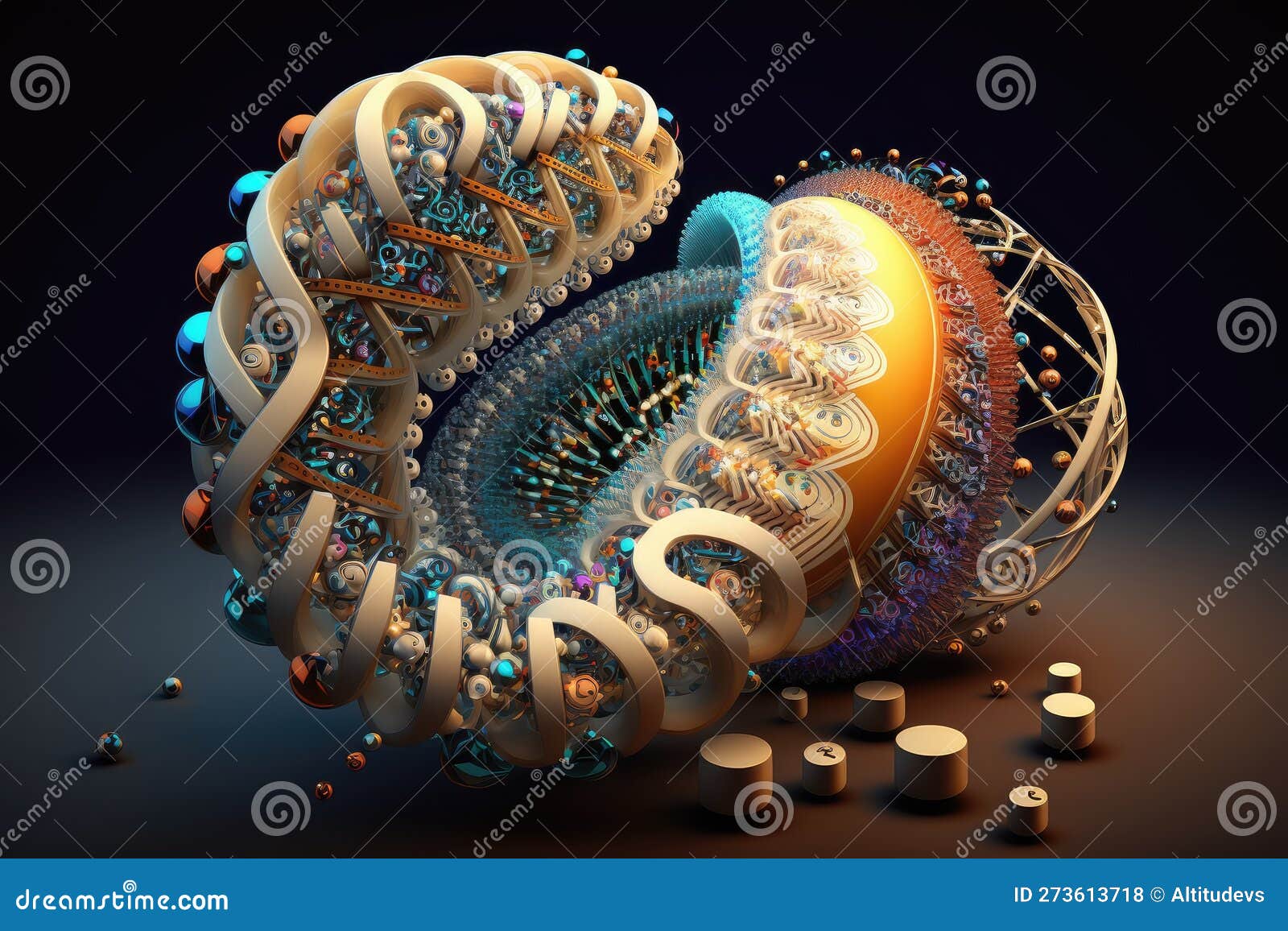Genetic Programming System Creating Solution To Complex Mathematical Problem Stock Illustration