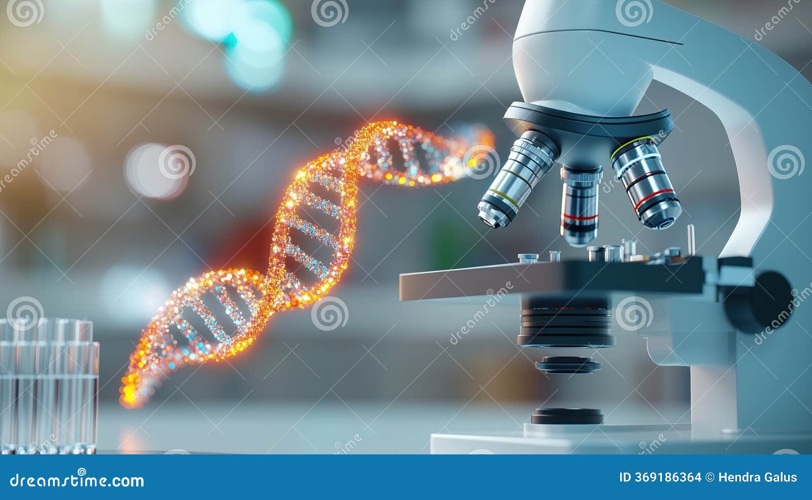 DNA Strand Under Microscope Stock Image | CartoonDealer.com #320483527