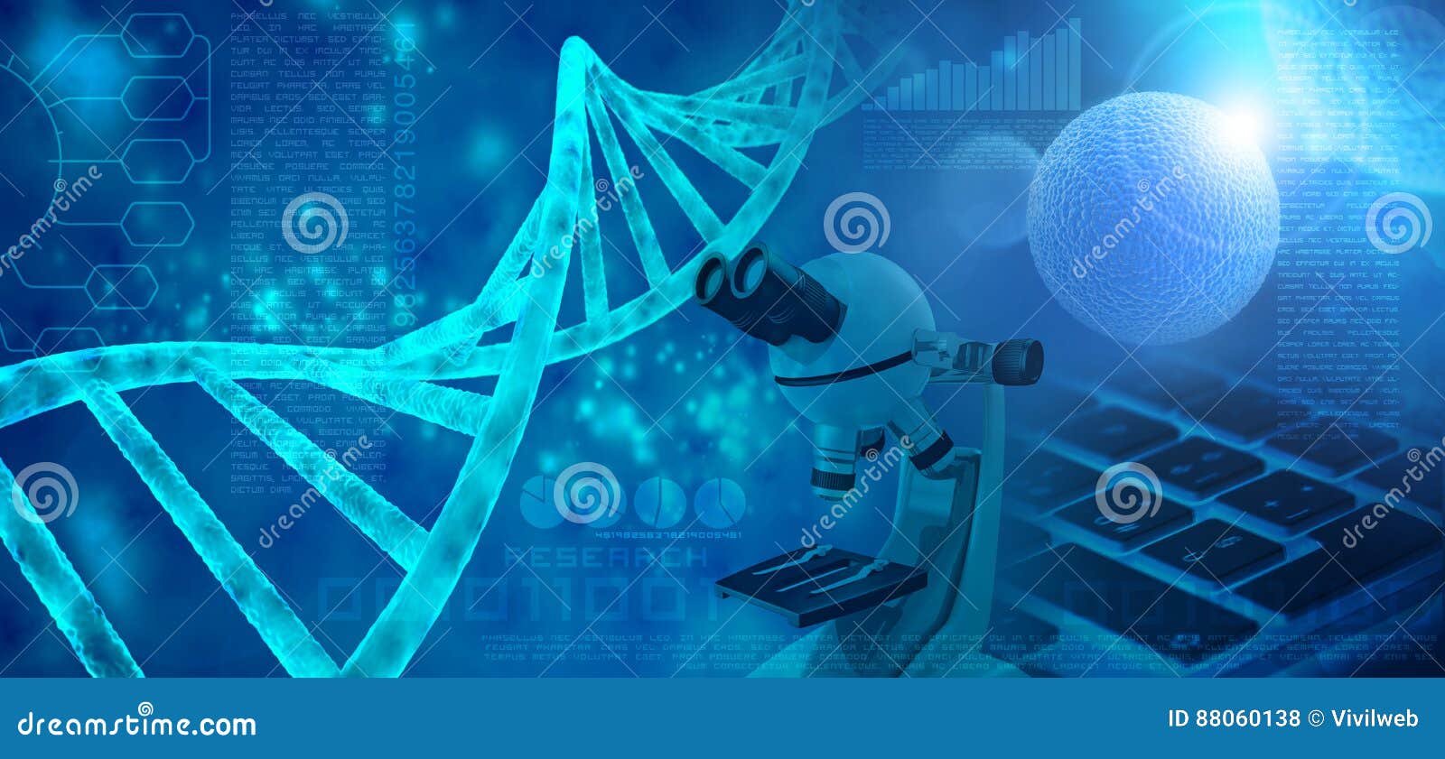 Genetic research concept stock illustration. Illustration of ...