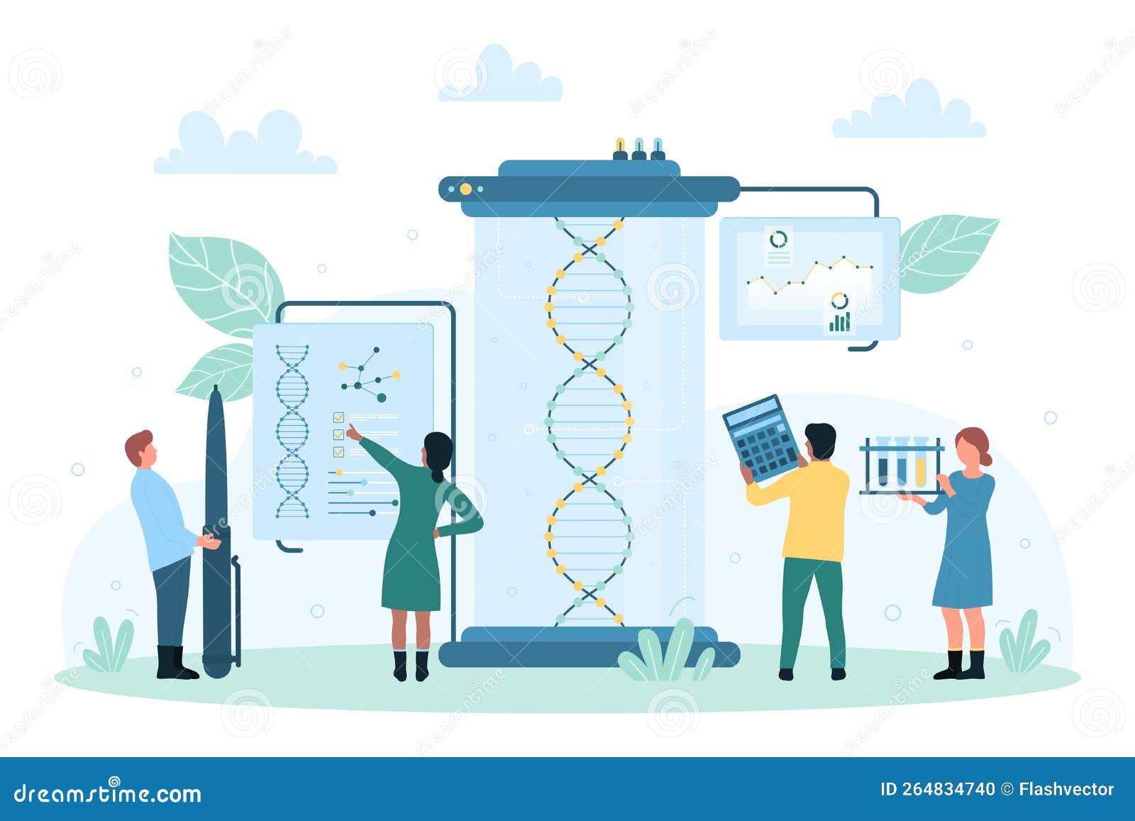 Chart Of Genetic Code. RNA Codons To Protein Synthesis. Cartoon Vector ...