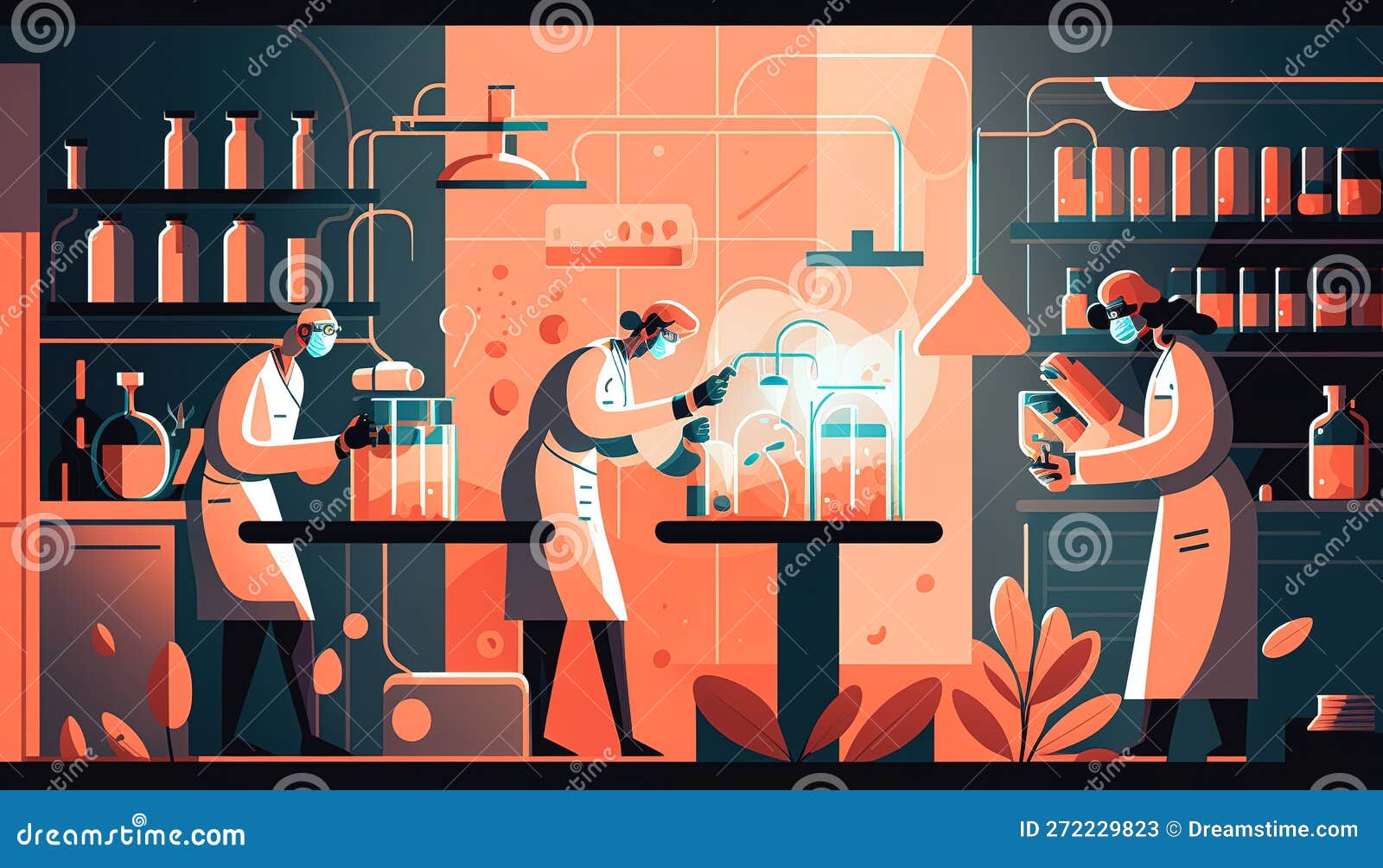 Genetic Scientists in the Lab. Genome and DNA Code Science Research ...