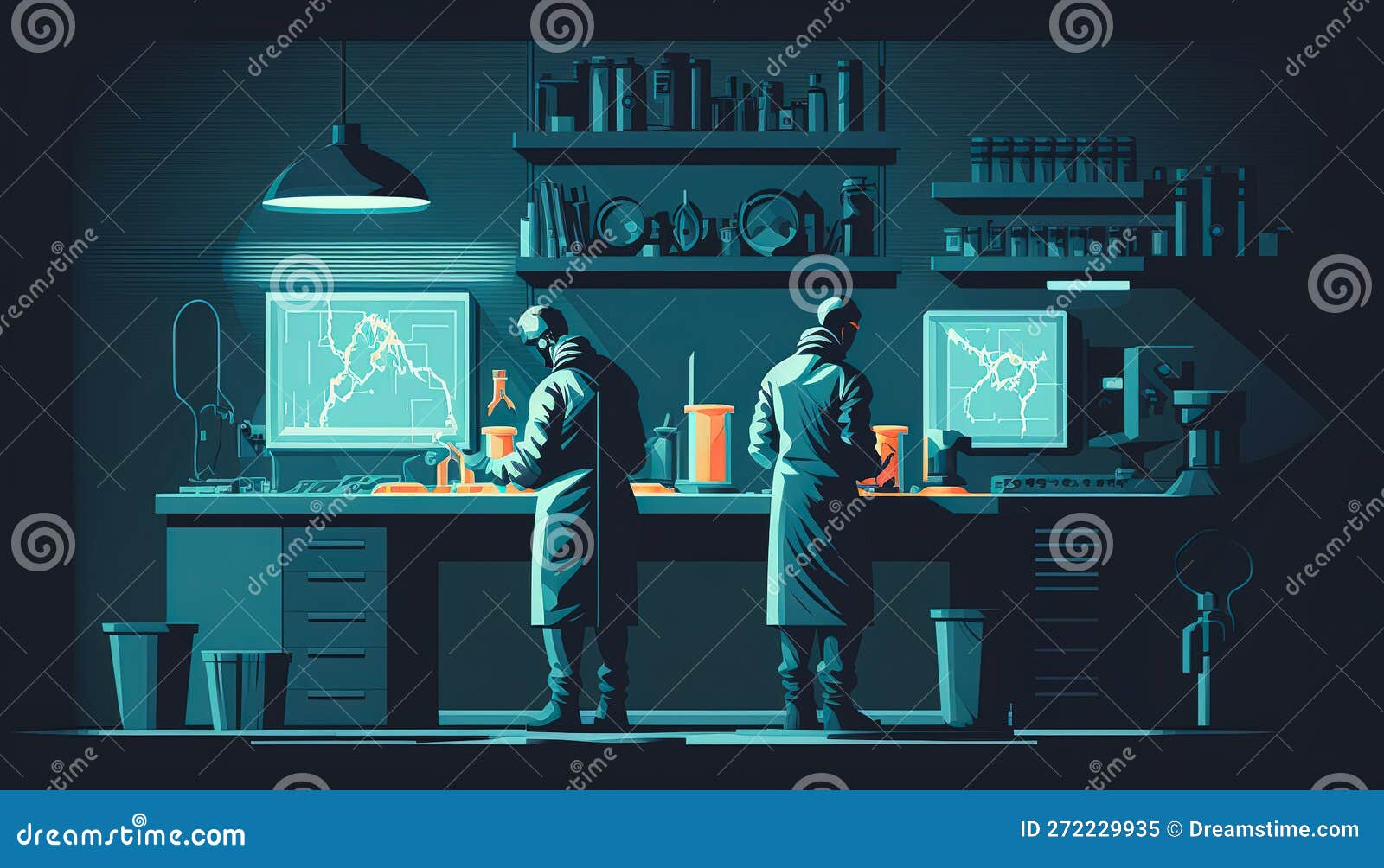 Genetic Scientists in the Lab. Genome and DNA Code Science Research ...