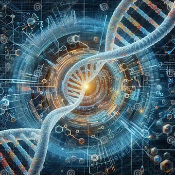 Genetic Sequencing a Visual Representation of DNA Sequencing Dat Stock ...