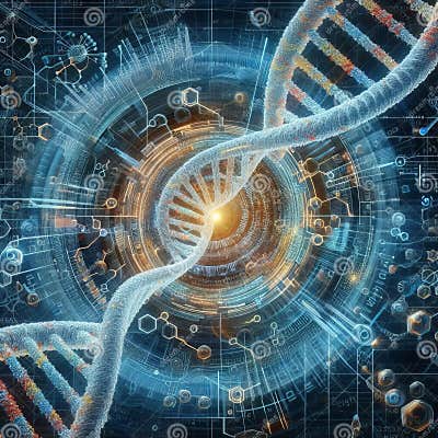 Genetic Sequencing a Visual Representation of DNA Sequencing Dat Stock ...