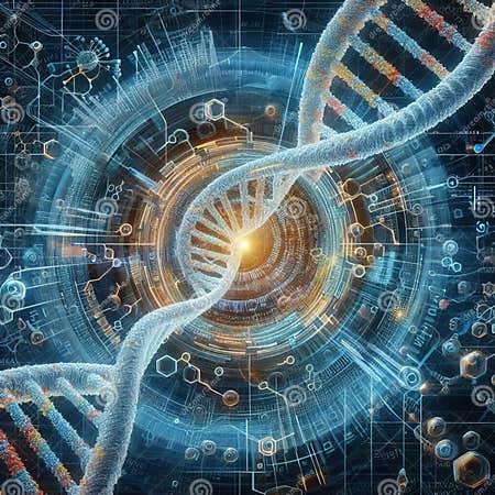 Genetic Sequencing a Visual Representation of DNA Sequencing Dat Stock ...
