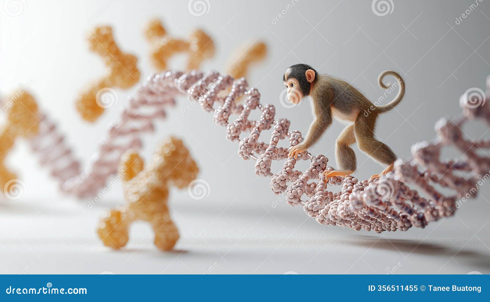 Genetic Strand Primate Motion Stock Illustration - Illustration of code ...