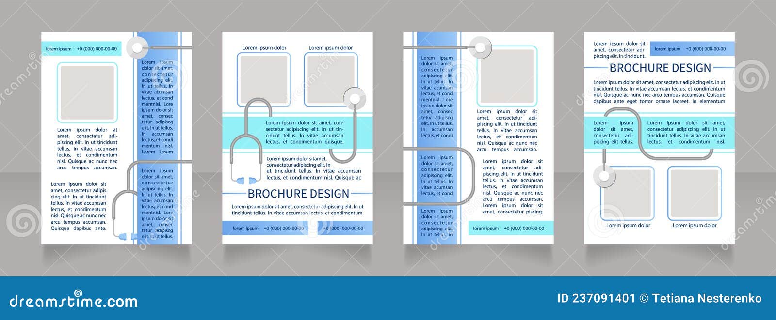 Genetic Testing Technology and Benefits Blank Brochure Layout Design ...