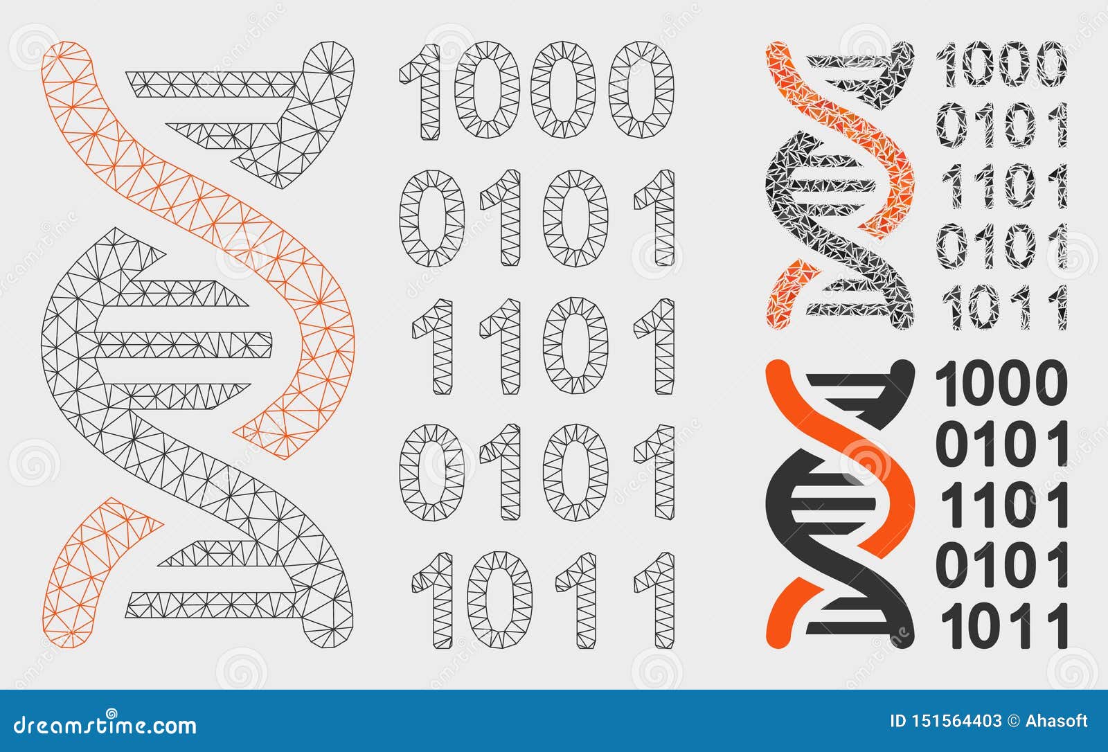 Linear Genetical Code Icon Vector Collage Royalty-Free Stock ...