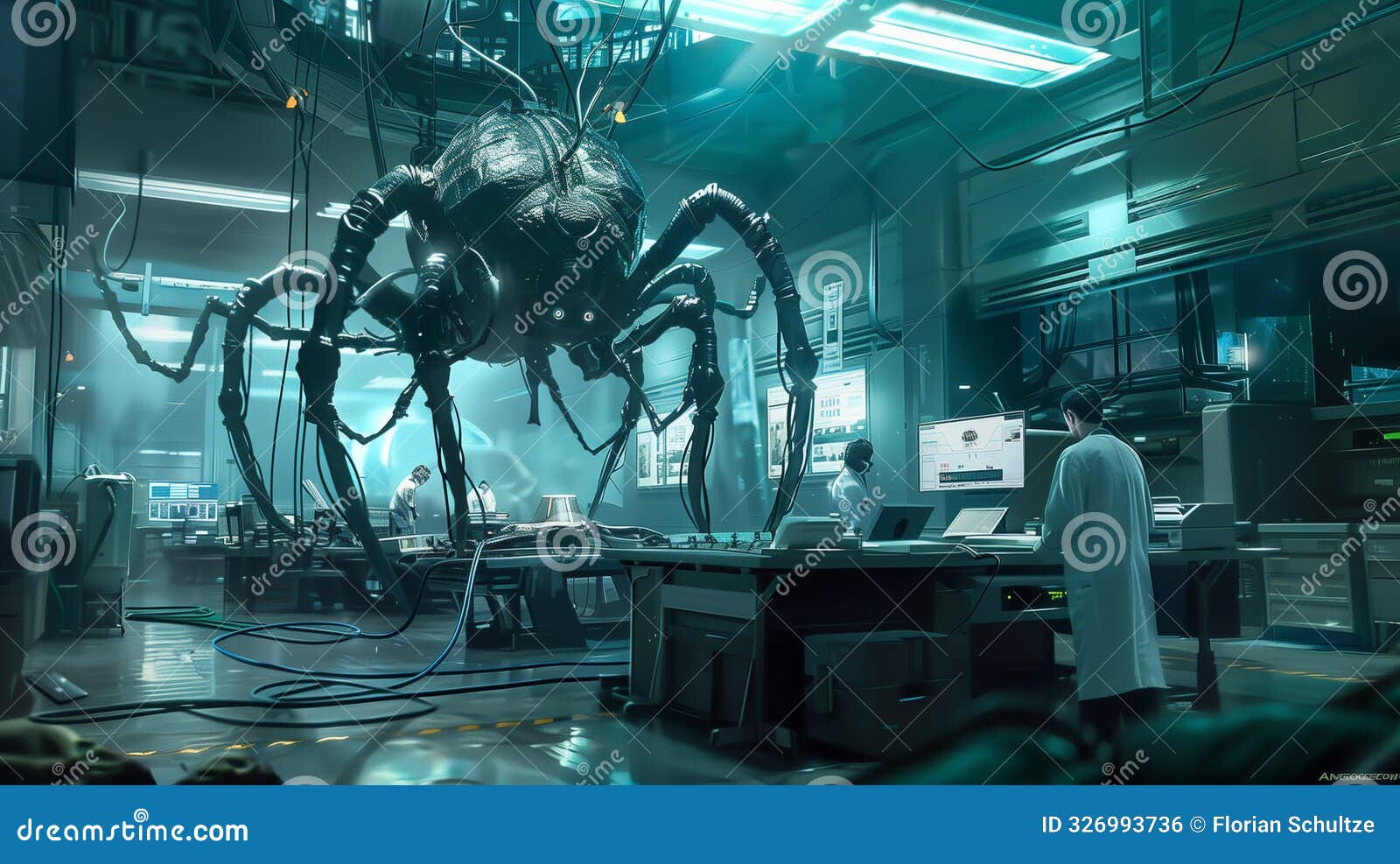 Genetically Engineered Creatures in a Sci-fi Laboratory Stock ...