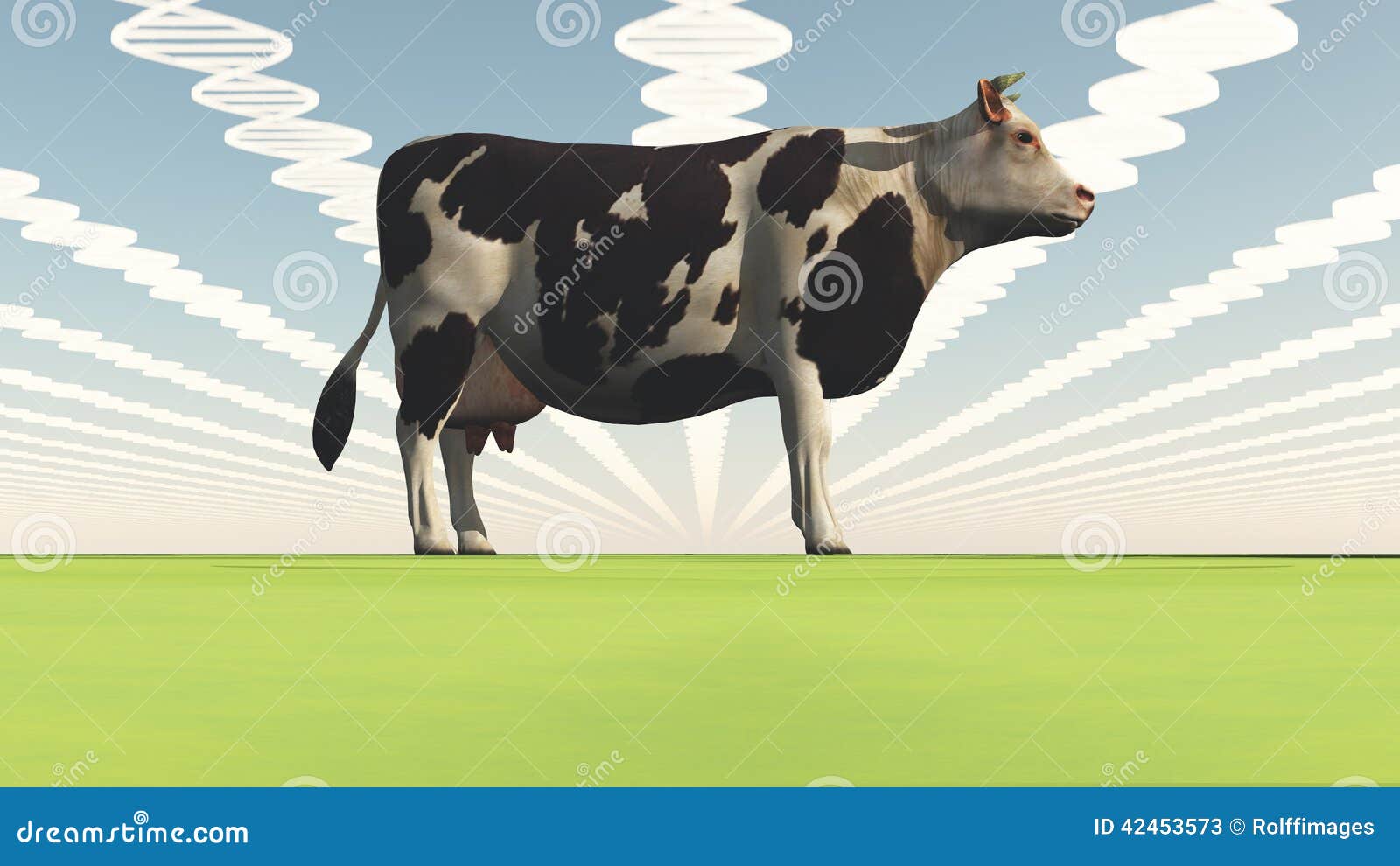 Genetically modified cow stock illustration. Illustration of animal ...
