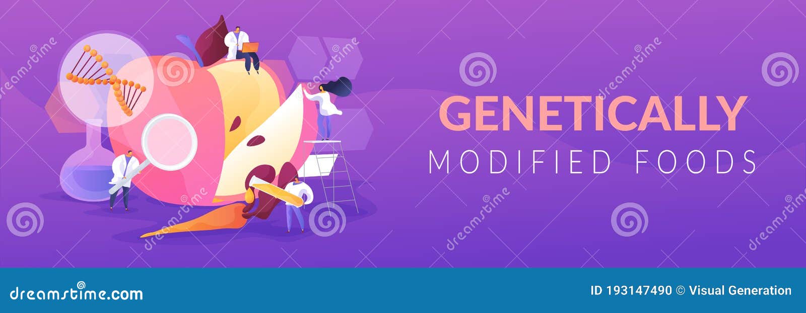 Genetically Modified Foods Concept Banner Header Stock Vector ...