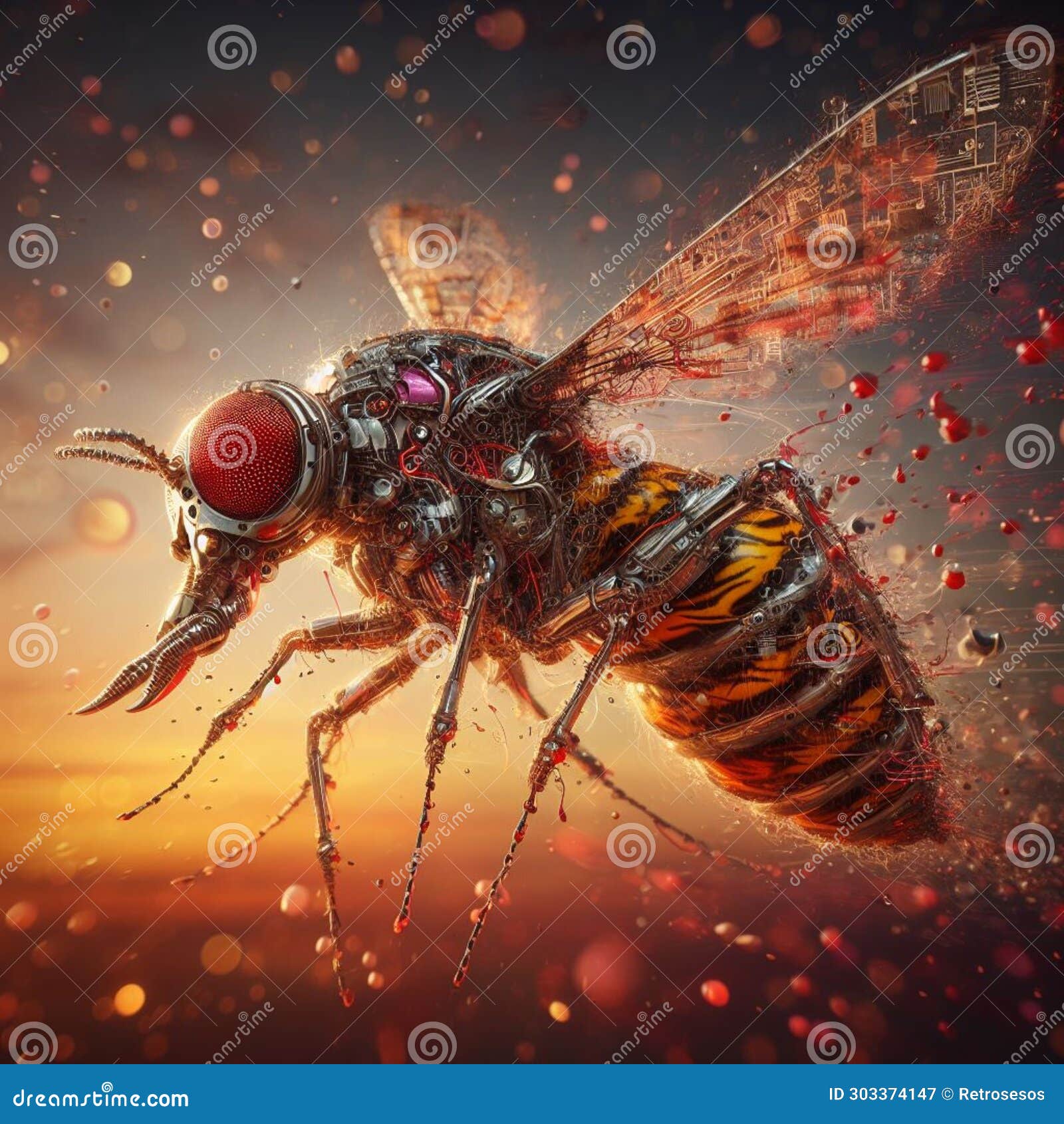 Genetically Modified Macro Closeup Of Nano Robot Engineered Weapon ...