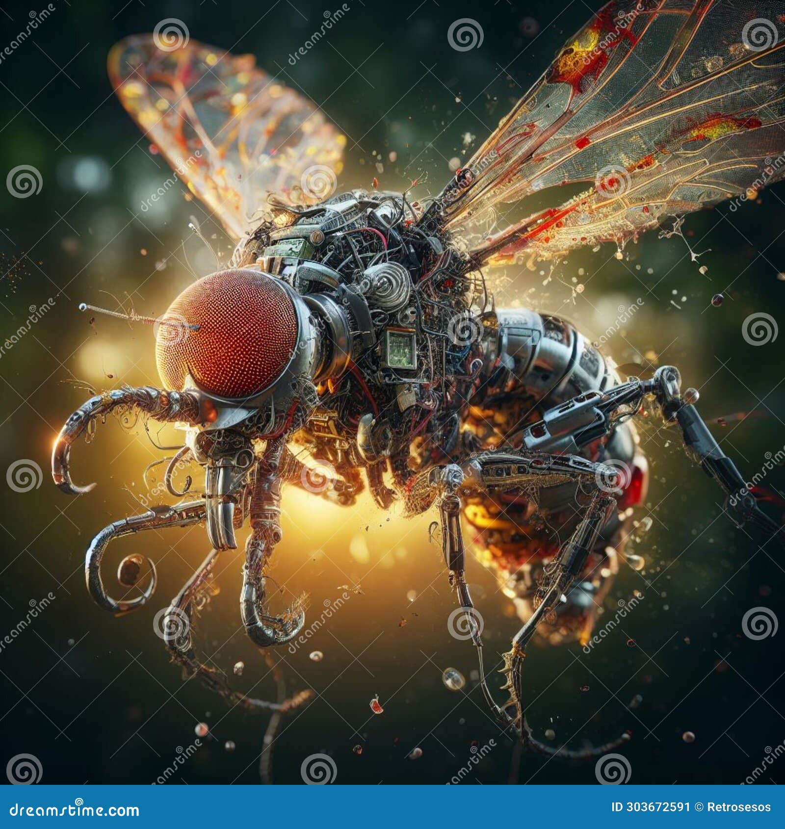 Genetically Modified Macro Closeup of Nano Robot Engineered Weapon ...