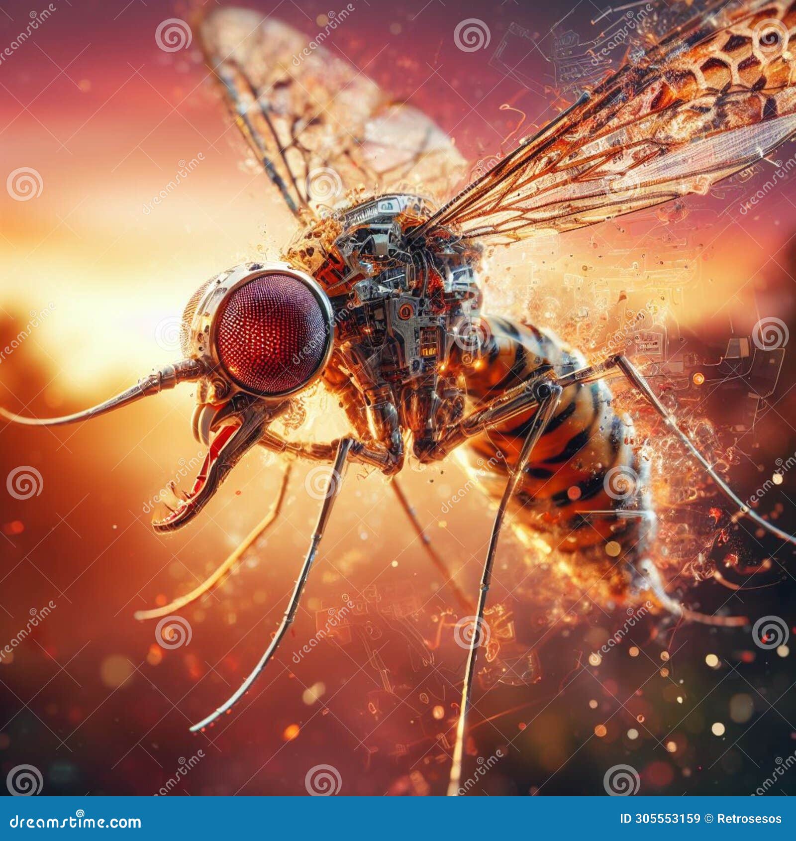 Genetically Modified Macro Closeup Of Nano Robot Engineered Weapon ...