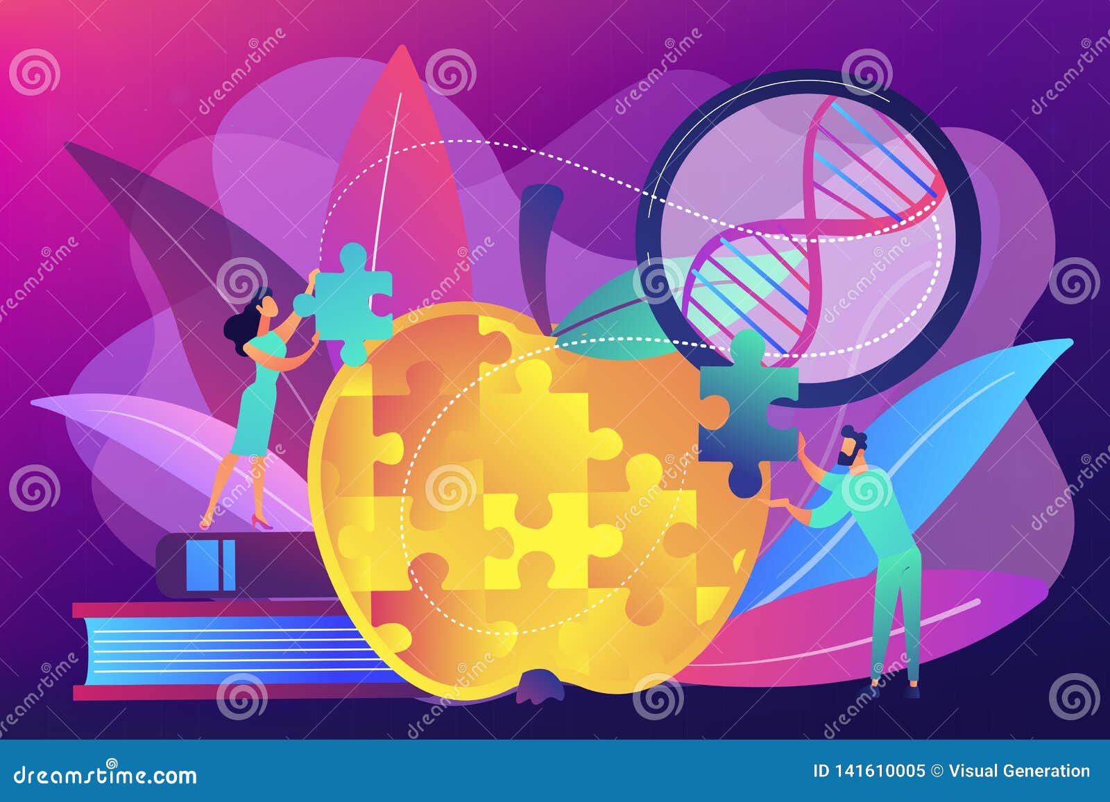 Genetically Modified Organism Concept Vector Illustration. Stock Vector ...