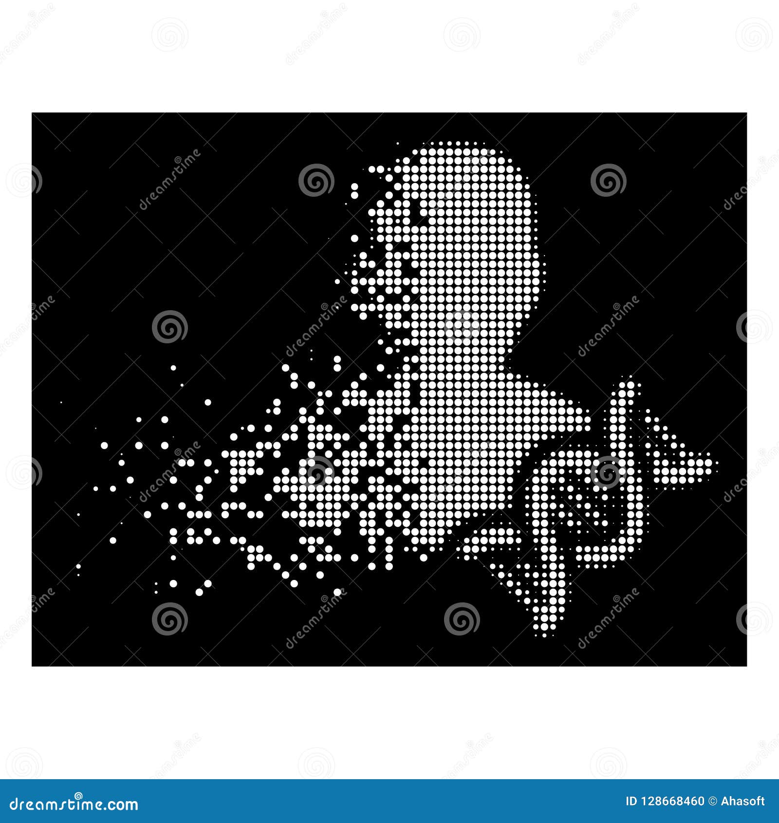 Bright Fragmented Pixelated Halftone Geneticist DNA Icon Stock Vector ...
