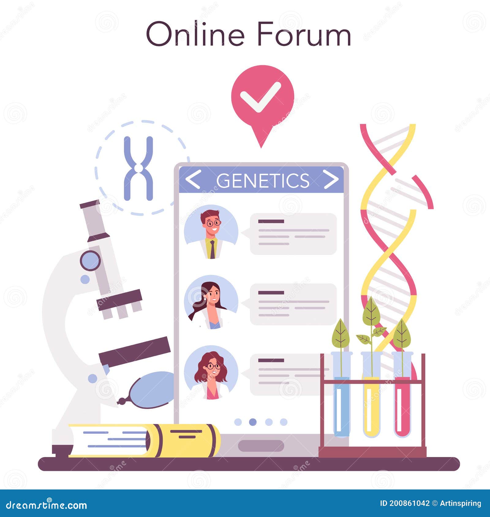 Geneticist Online Service or Platform. Medicine and Science Stock ...