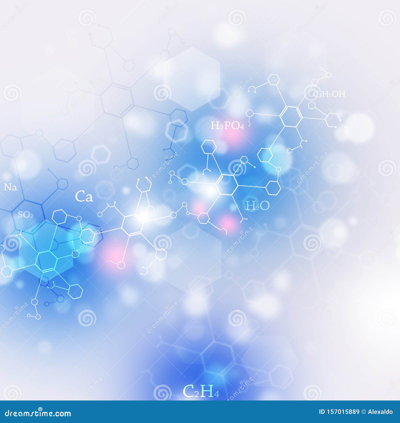 Genetics Ans Science Blue Background Stock Illustration - Illustration ...