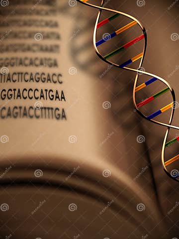 Genetics and DNA the Book of Life Stock Illustration - Illustration of ...