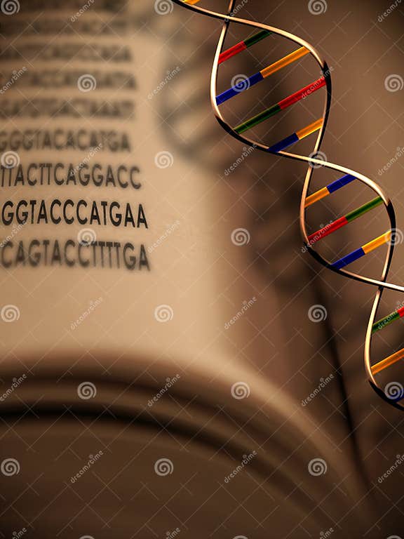 Genetics and DNA the Book of Life Stock Illustration - Illustration of ...