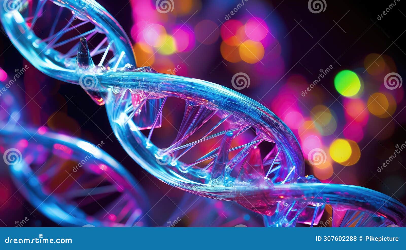 Genetics dna fluorescence stock illustration. Illustration of resonance ...