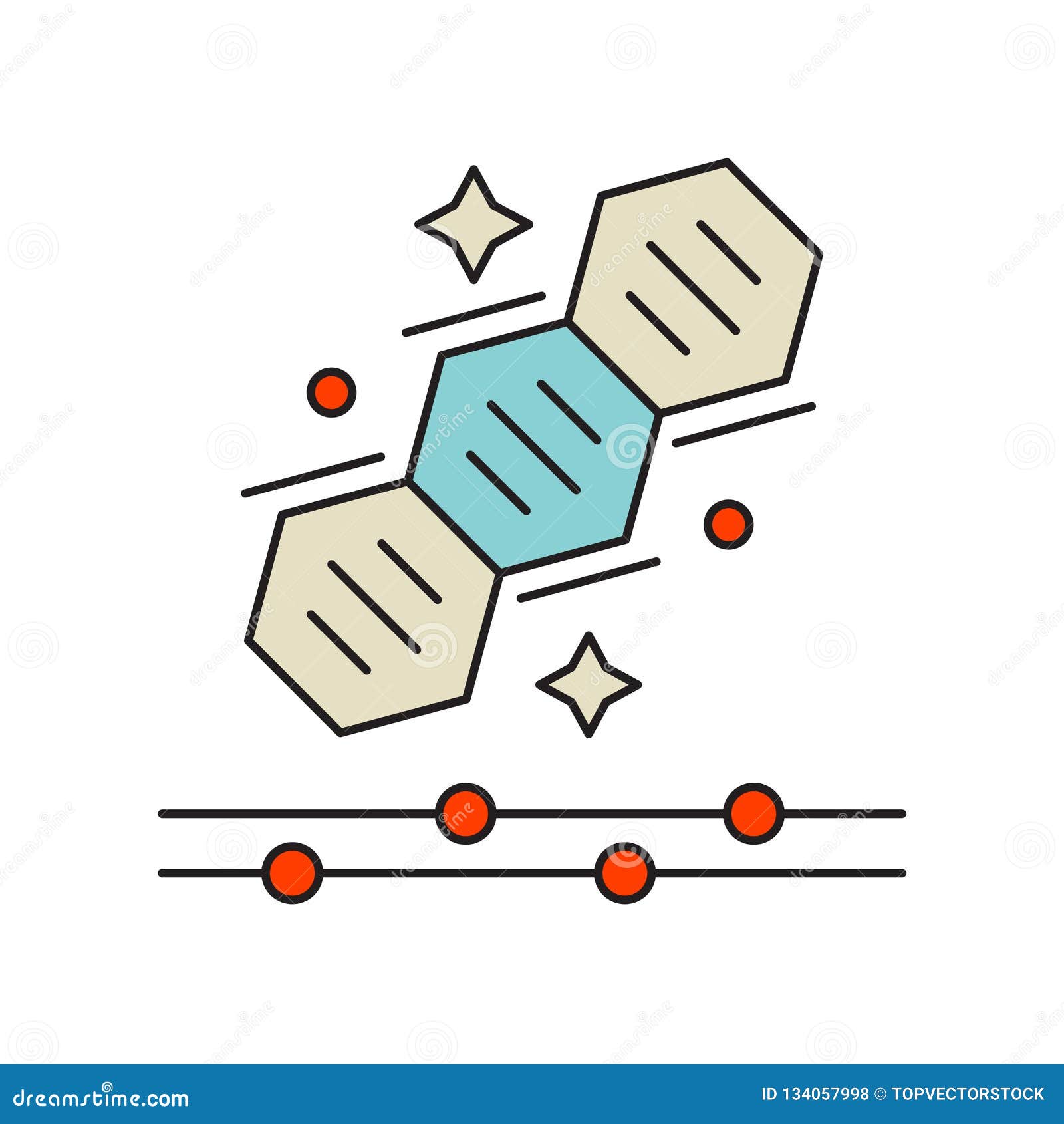 Genetics Icon Vector Isolated on White Background, Genetics Sign ...