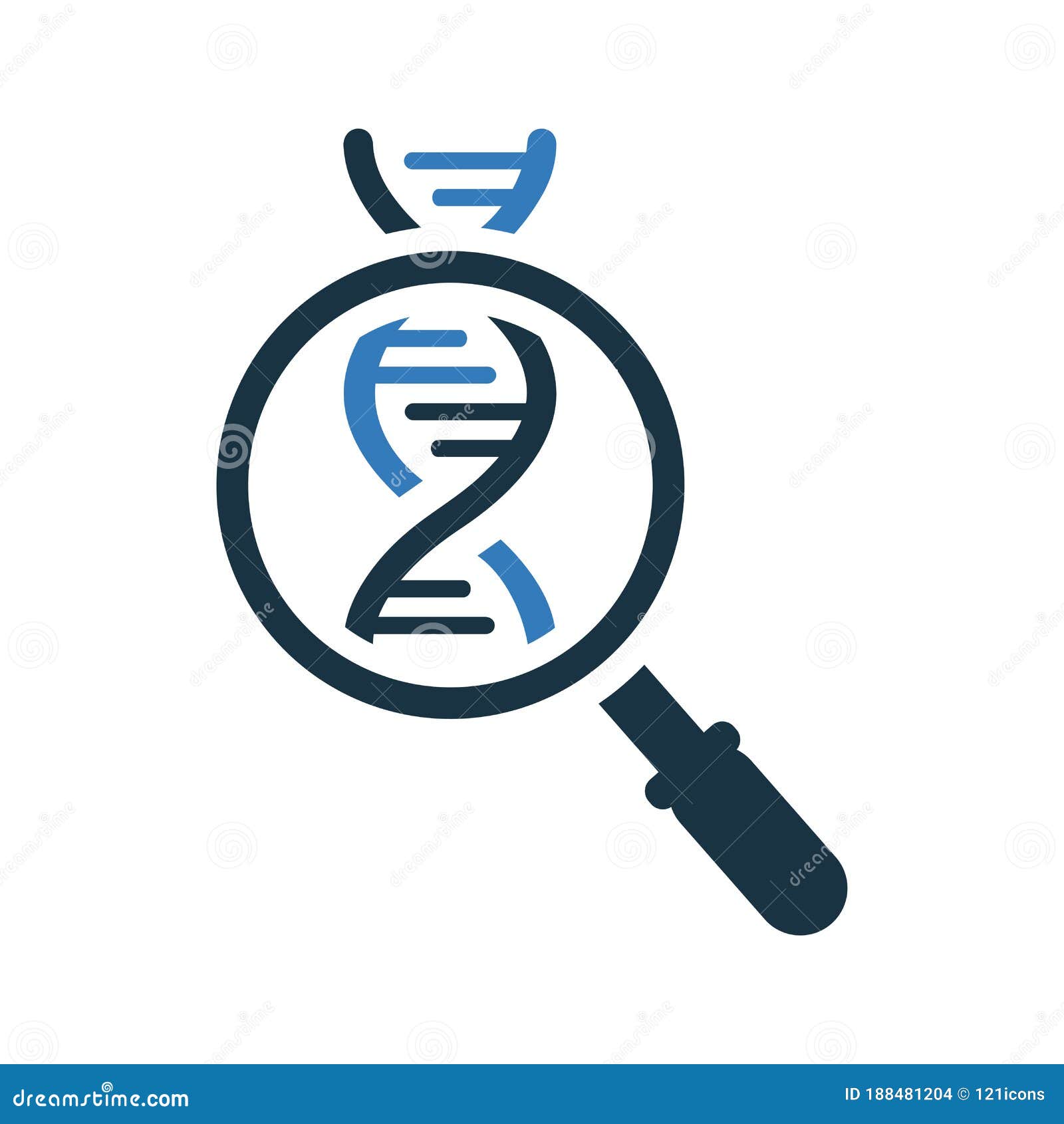 Genetics, Research, DNA Test Icon Stock Vector - Illustration of ...