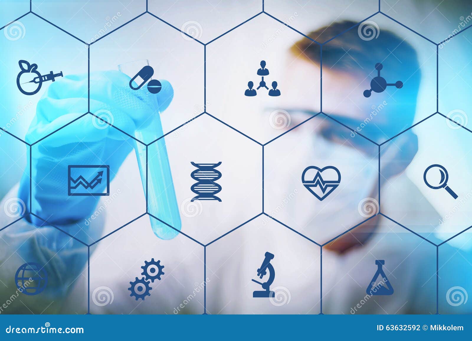 Genetics Researcher Concept Stock Illustration - Illustration of ...