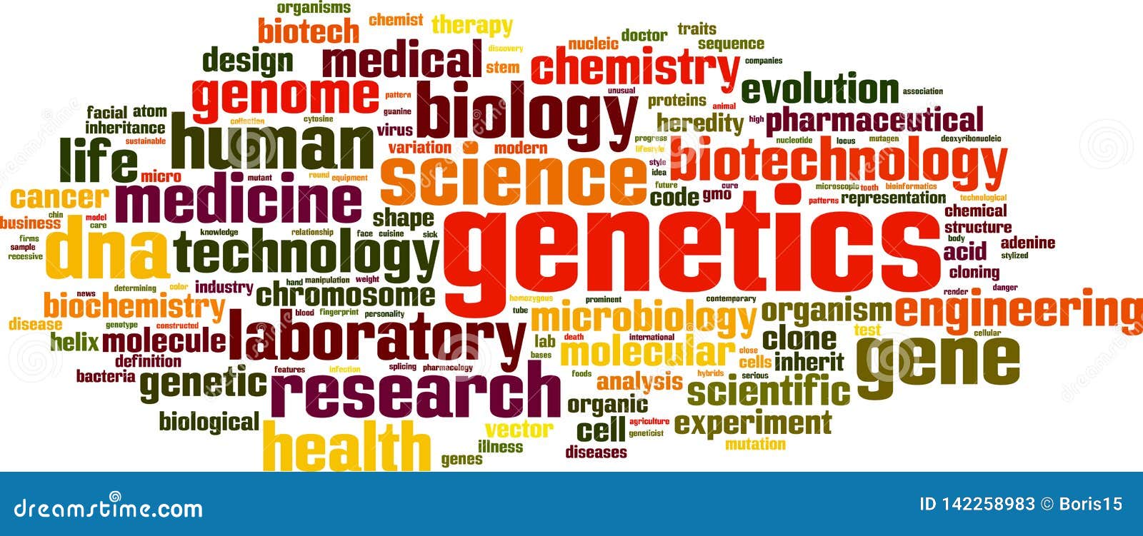 Genetics word cloud stock vector. Illustration of hereditary - 142258983