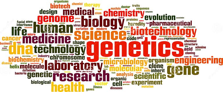 Genetics word cloud stock vector. Illustration of hereditary - 142258983