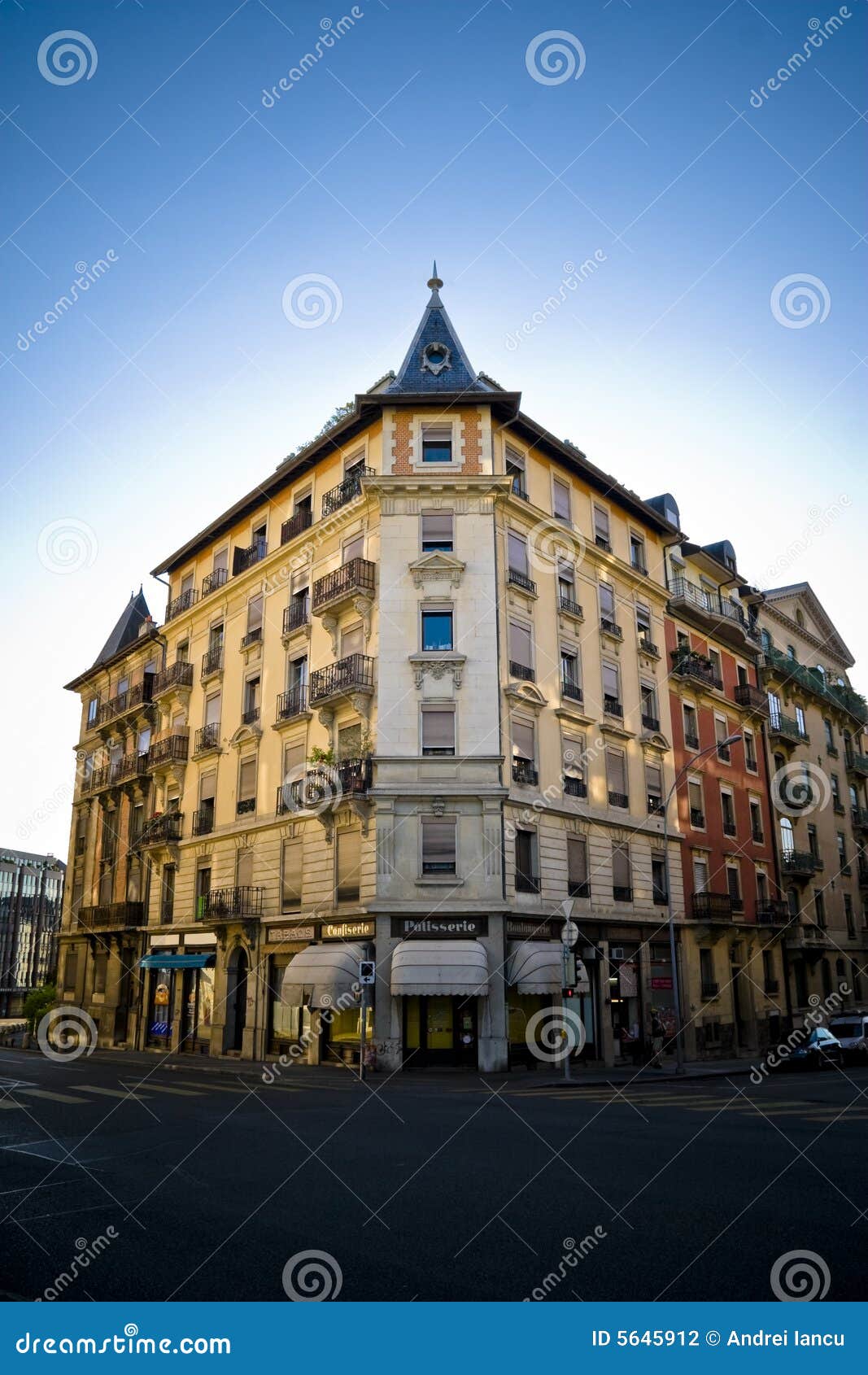 Geneva architecture stock photo. Image of vignette, perspective - 5645912