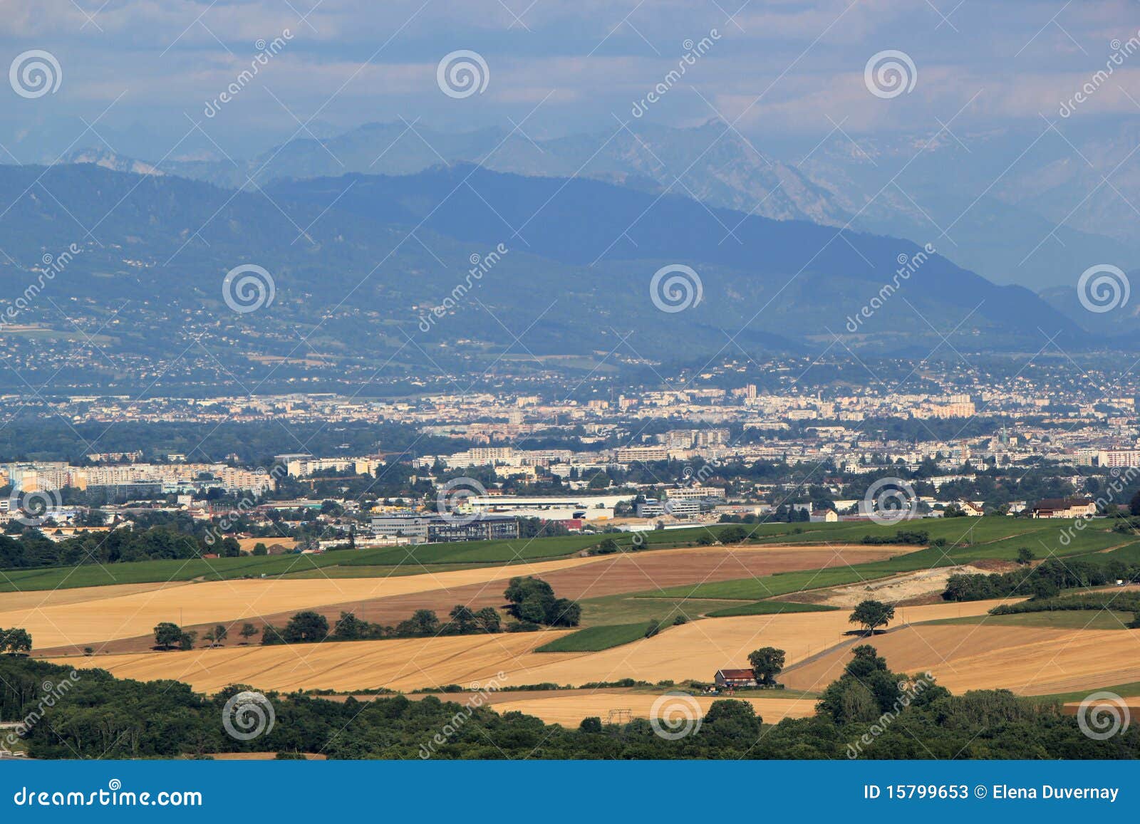 Geneva area, Switzerland stock image. Image of houses - 15799653