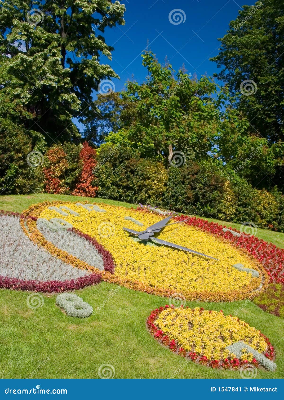 Geneva Flower Clock stock image. Image of minute, garden - 1547841