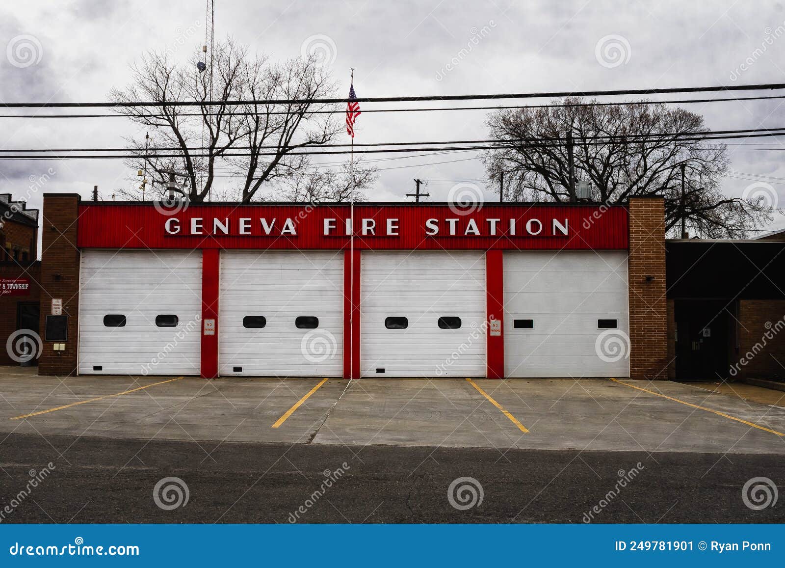 Geneva, Ohio, USA - 4-1-22: the Geneva Fire Station Editorial Photo ...